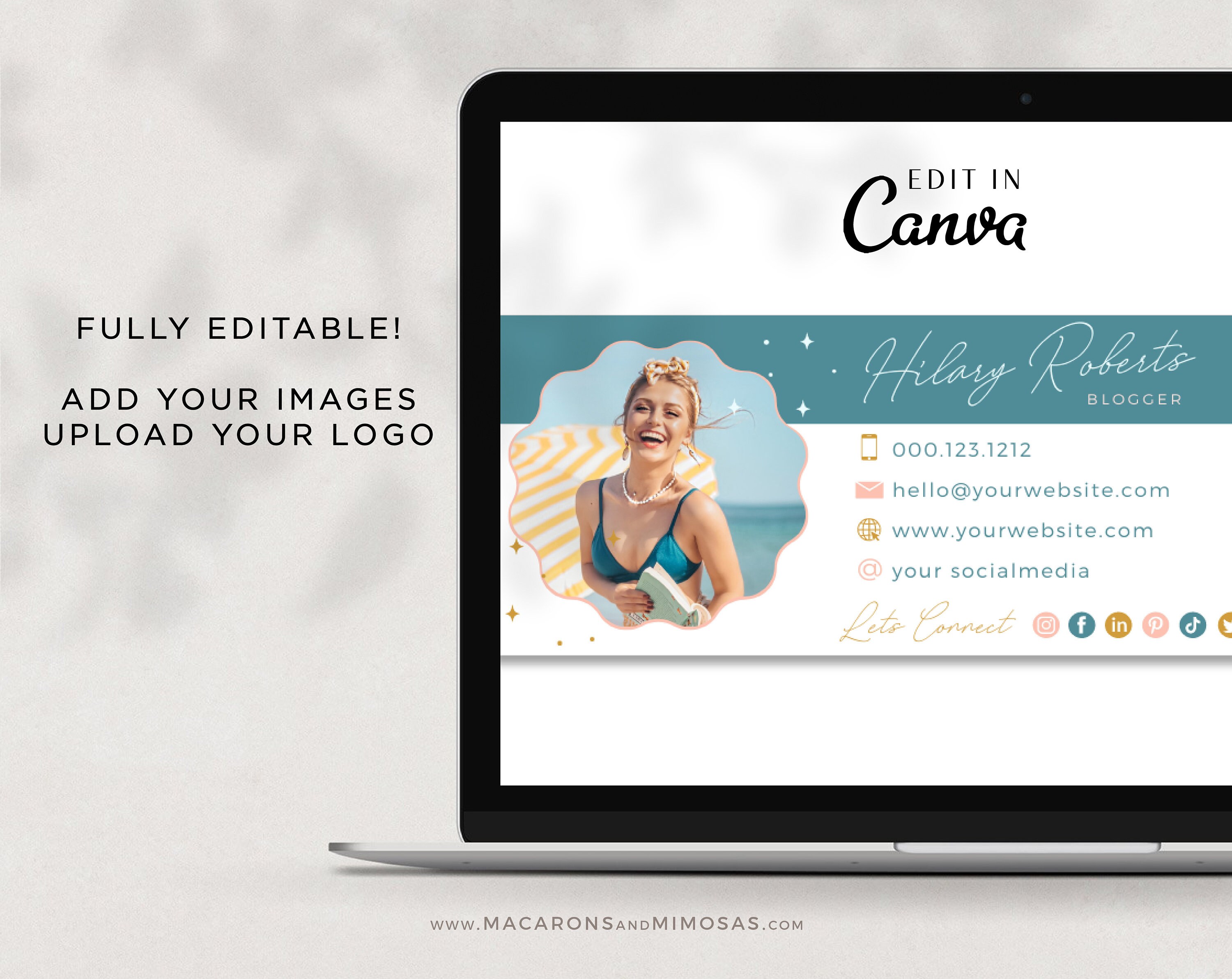 Bright Boho Email Signature Template Canva Business Email - Etsy
