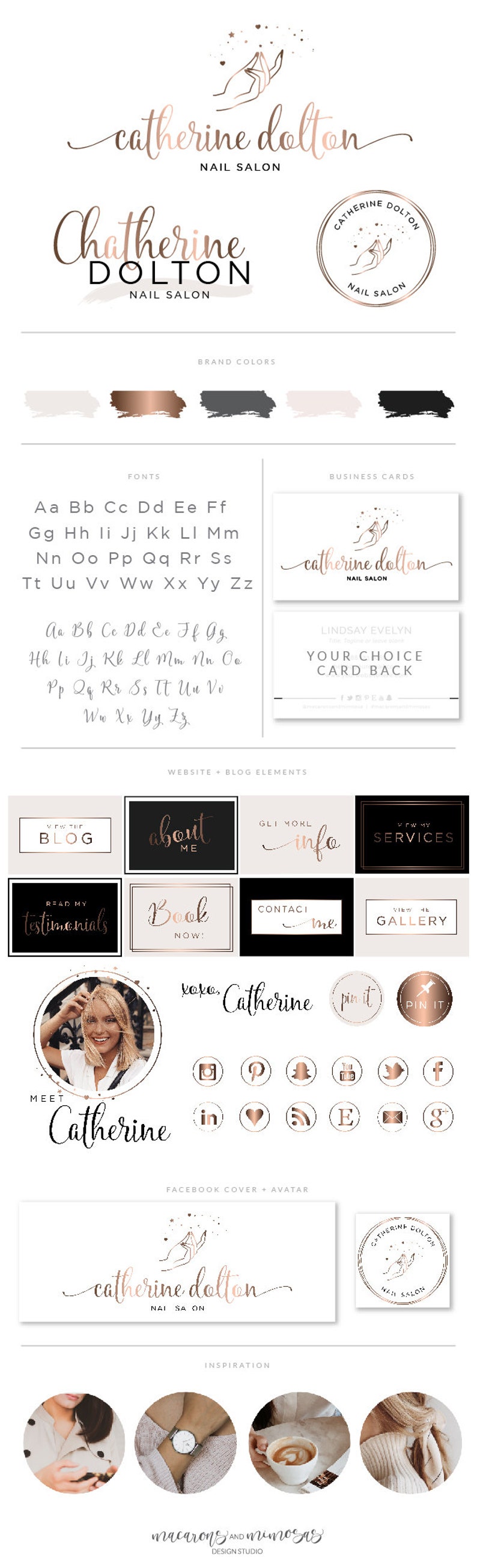 Nail Logo Design for Nail Extension Studio Boho Nail & Hand | Etsy