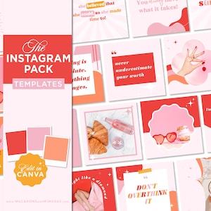 Bright Fun Instagram Post Templates Editable in Canva, Playful Social ...