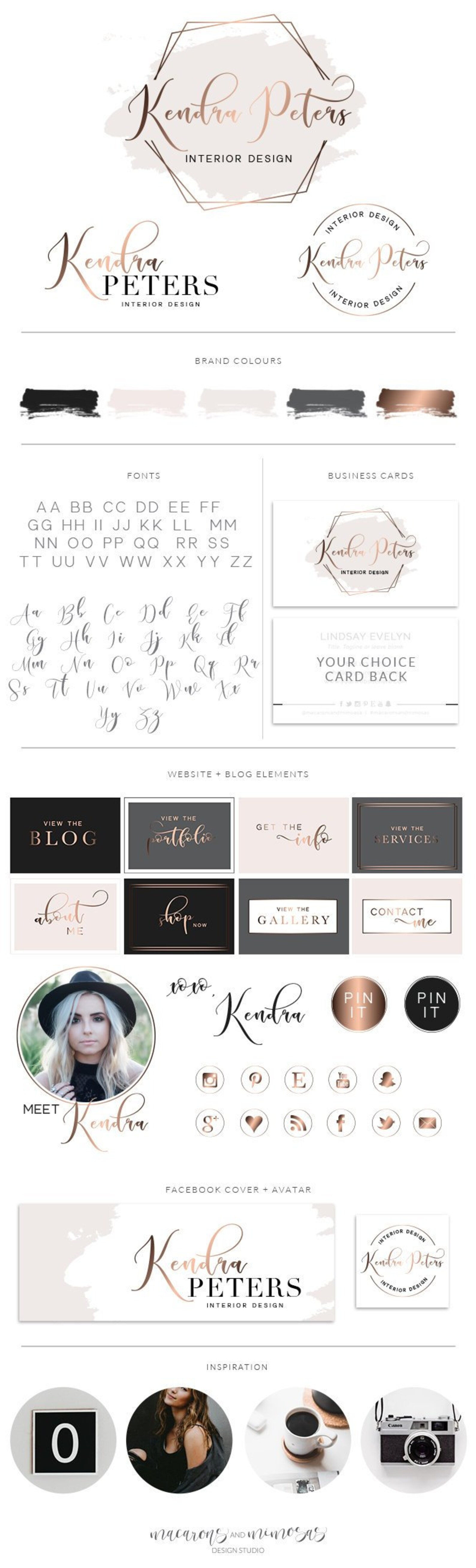 Logo Branding Kit Mini branding kit Premade logo Logo | Etsy