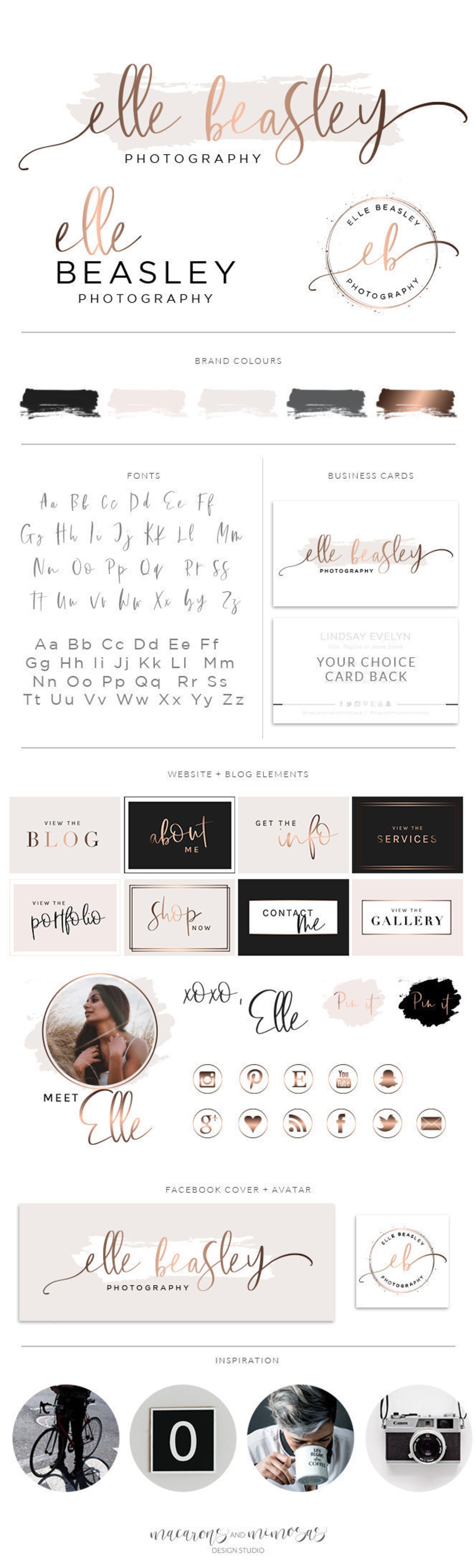 Logo Branding Kit Mini Branding Kit Logo Design Premade - Etsy