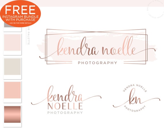 Paper Design & Templates Stationery Watercolour Rose Gold Logo Design ...