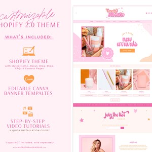 Vibrant Pink Shopify Theme Template for Boutique and Ecommerce Stores ...