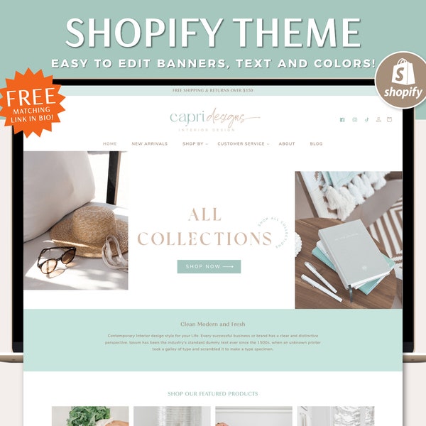Shopify Website Templates - Etsy
