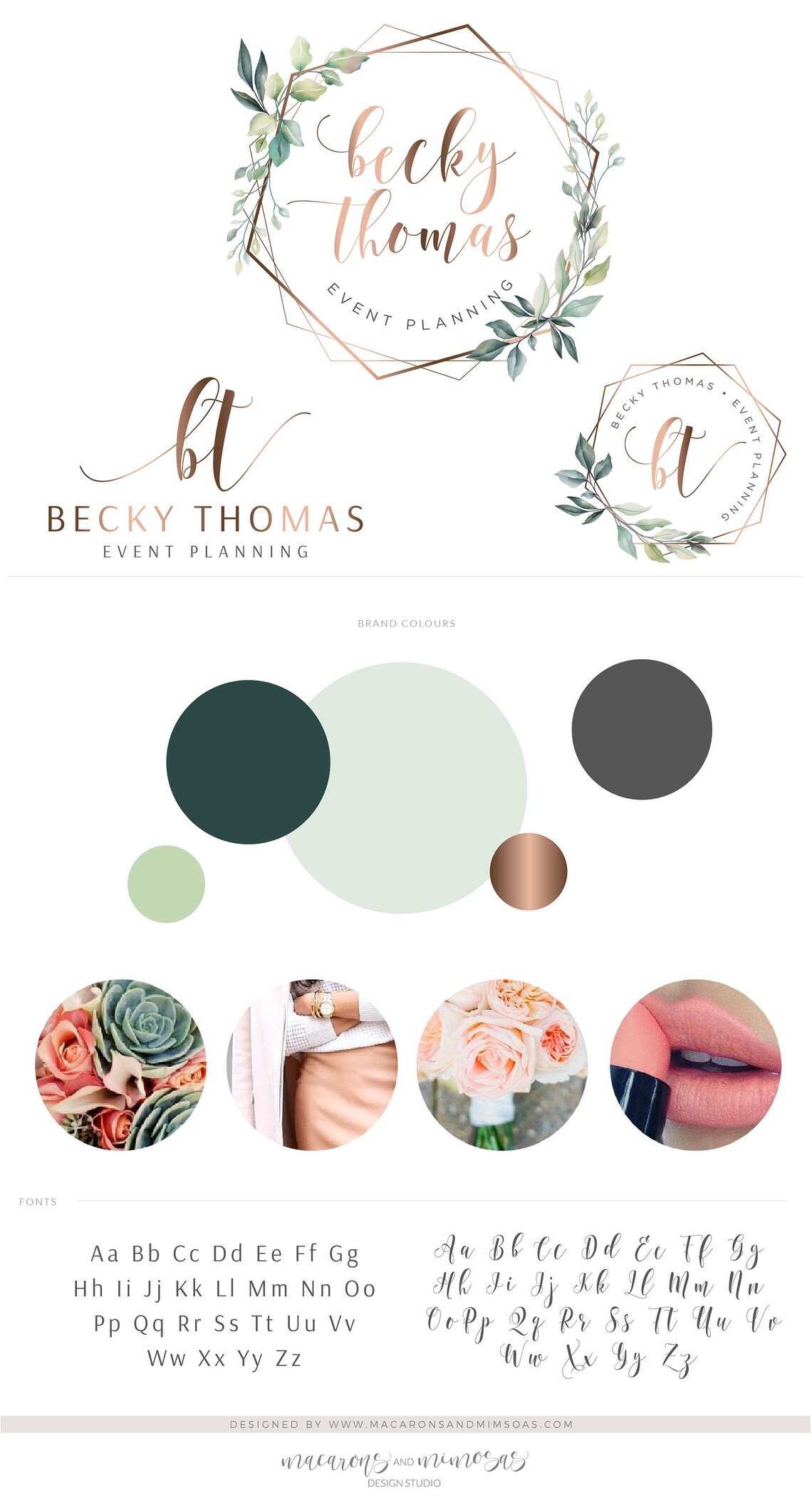 Floral Logo Design Premade Florist Branding Kit Wreath | Etsy