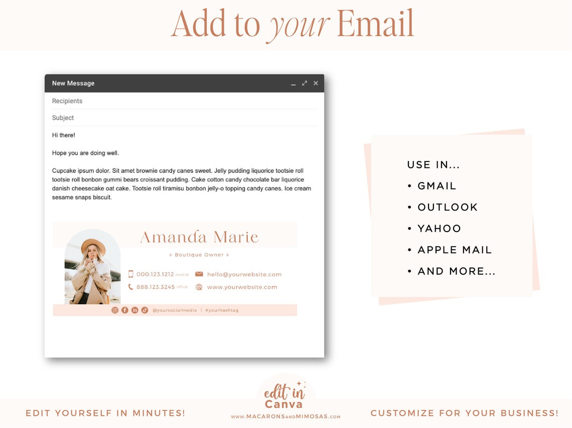 Email Signature Template Logo, Best Seller Photographer Marketing Tool ...