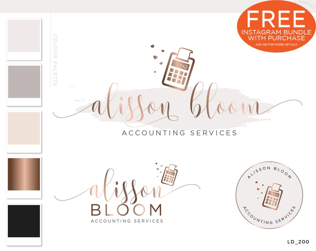 Calculator Logo Bookkeeping Logo Accounting Logo Design Tax - Etsy