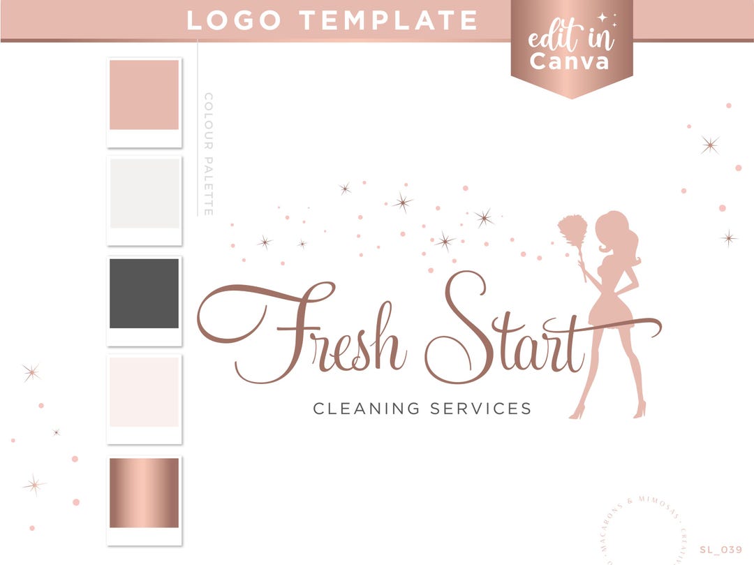 Personalized Housekeeping Logo Template for Maid and Janitor Service ...