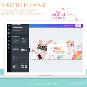 Bright Fun Facebook Cover Template Editable in Canva, Rainbow Vibes ...