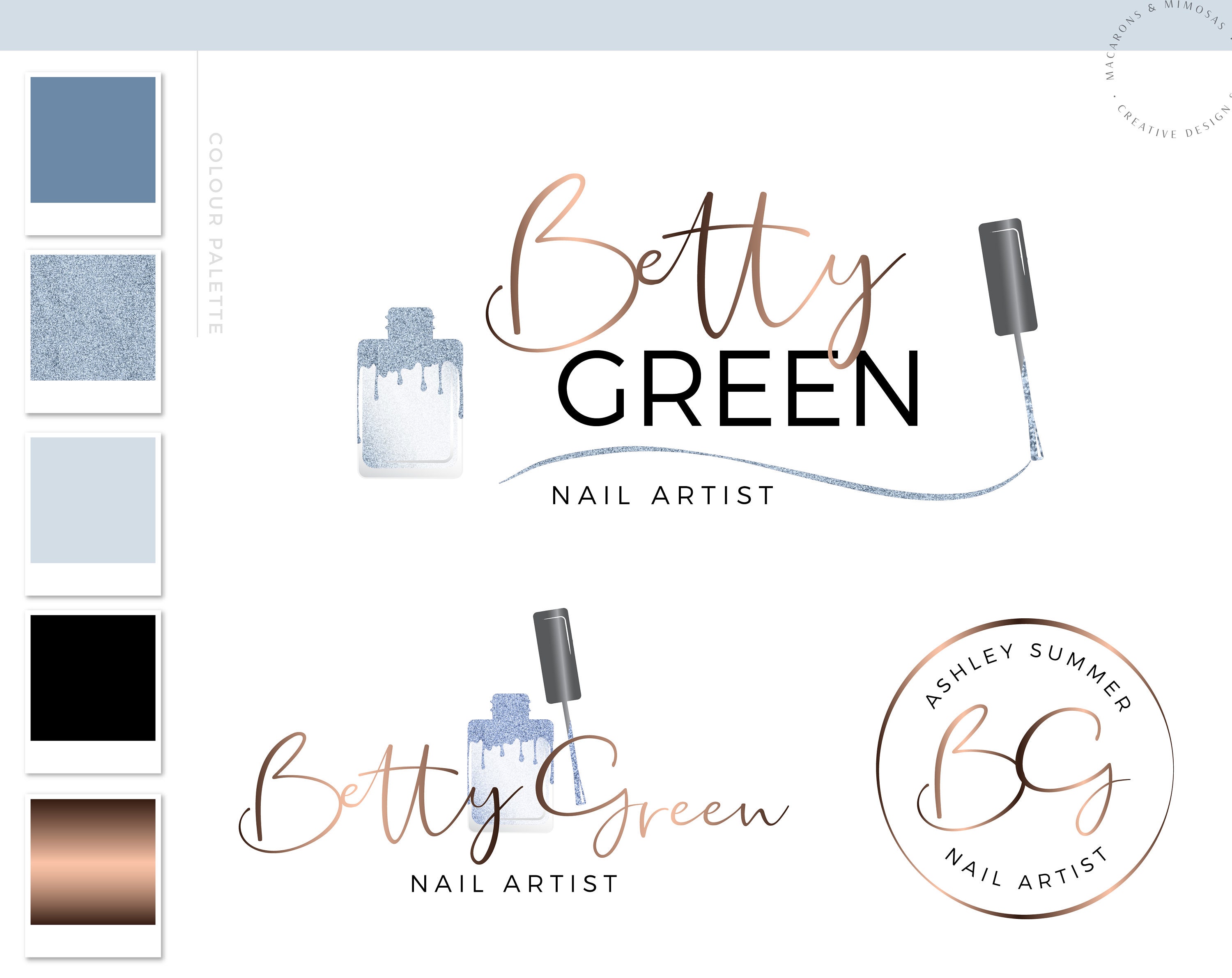 Nail Artist Logo Design for Beauty Nail Extension Salon and | Etsy