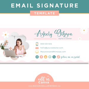 Daisy Email Signature Template for Canva, Gmail Email Signature ...