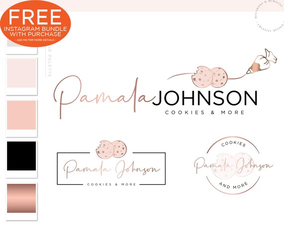 Cookie Bake Logo Design and Branding Kit With Business Cards - Etsy