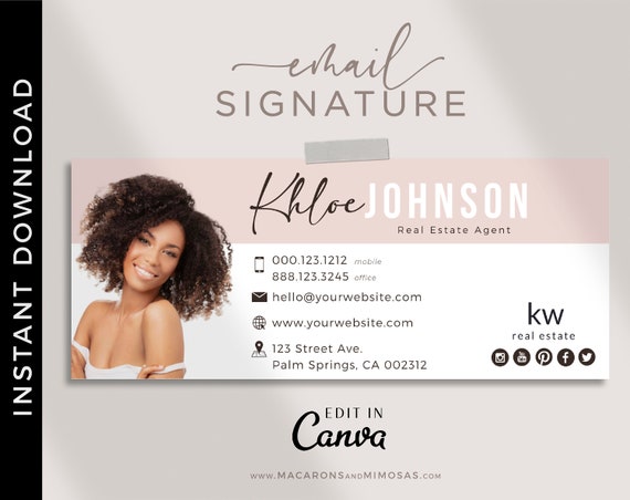 Paper Design & Templates Editable Email Signature Template Email ...