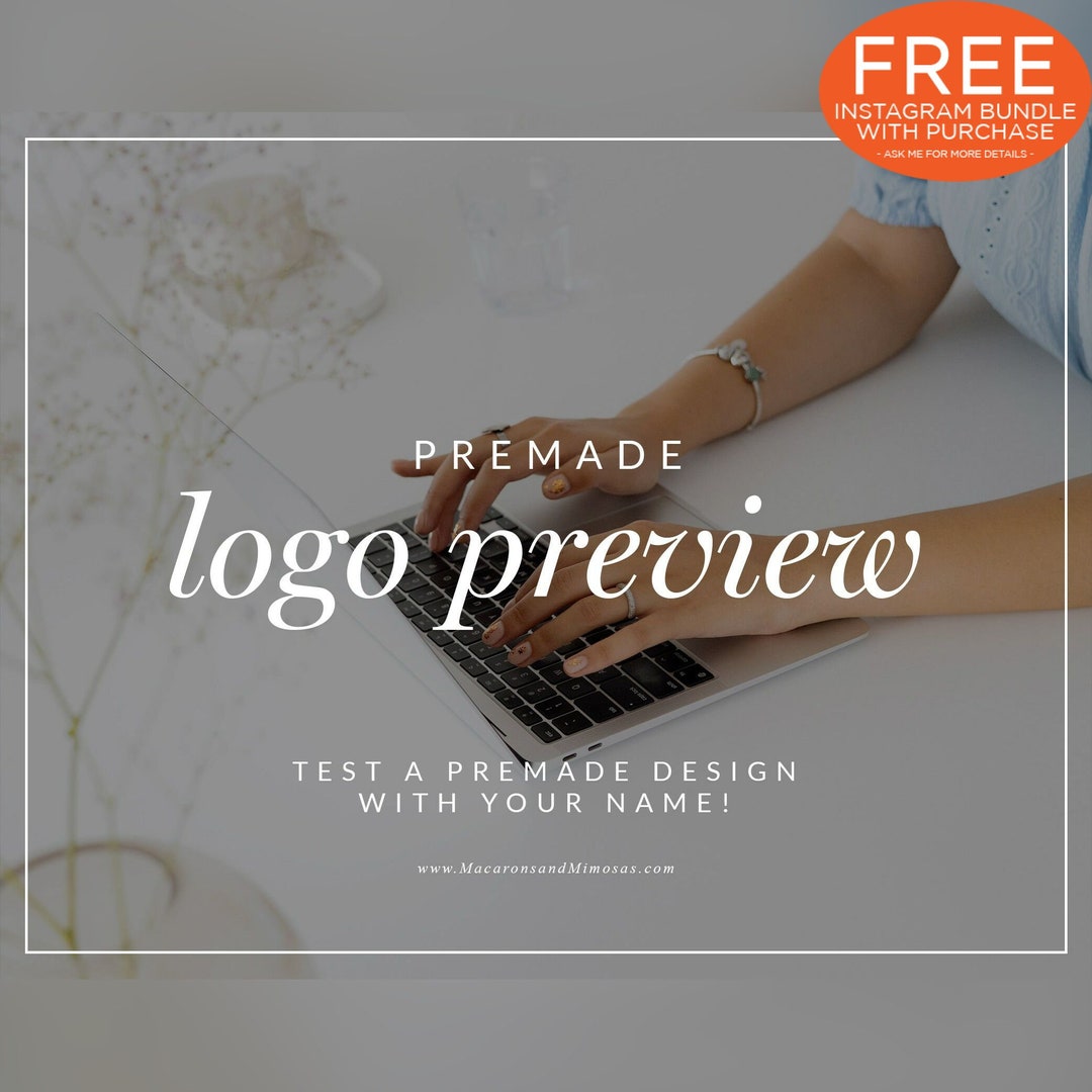 Logo Preview / Try Before You Buy / Pre Made Logo Branding Premade ...