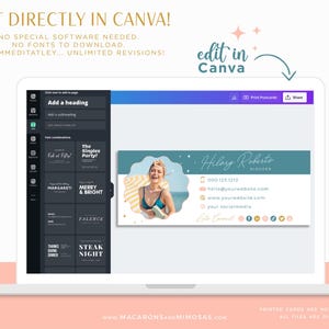 Bright Boho Email Signature Template Editable in Canva, Cute Fun Retro ...