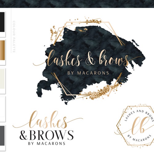 Premade Black and Gold Logo Design Metallic Logo Design Foil | Etsy