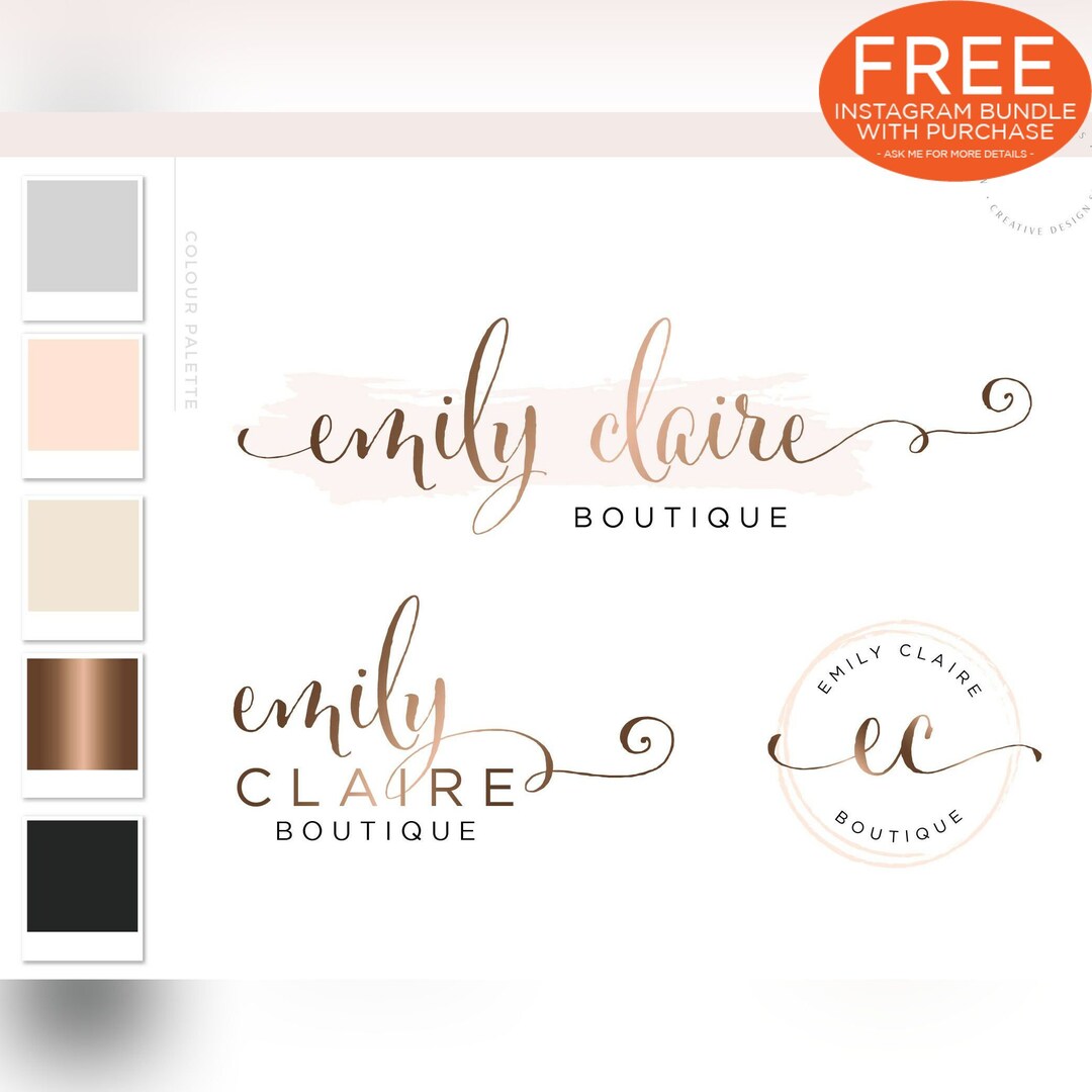 Logo Branding Kit Mini Branding Kit Logo Design Premade - Etsy