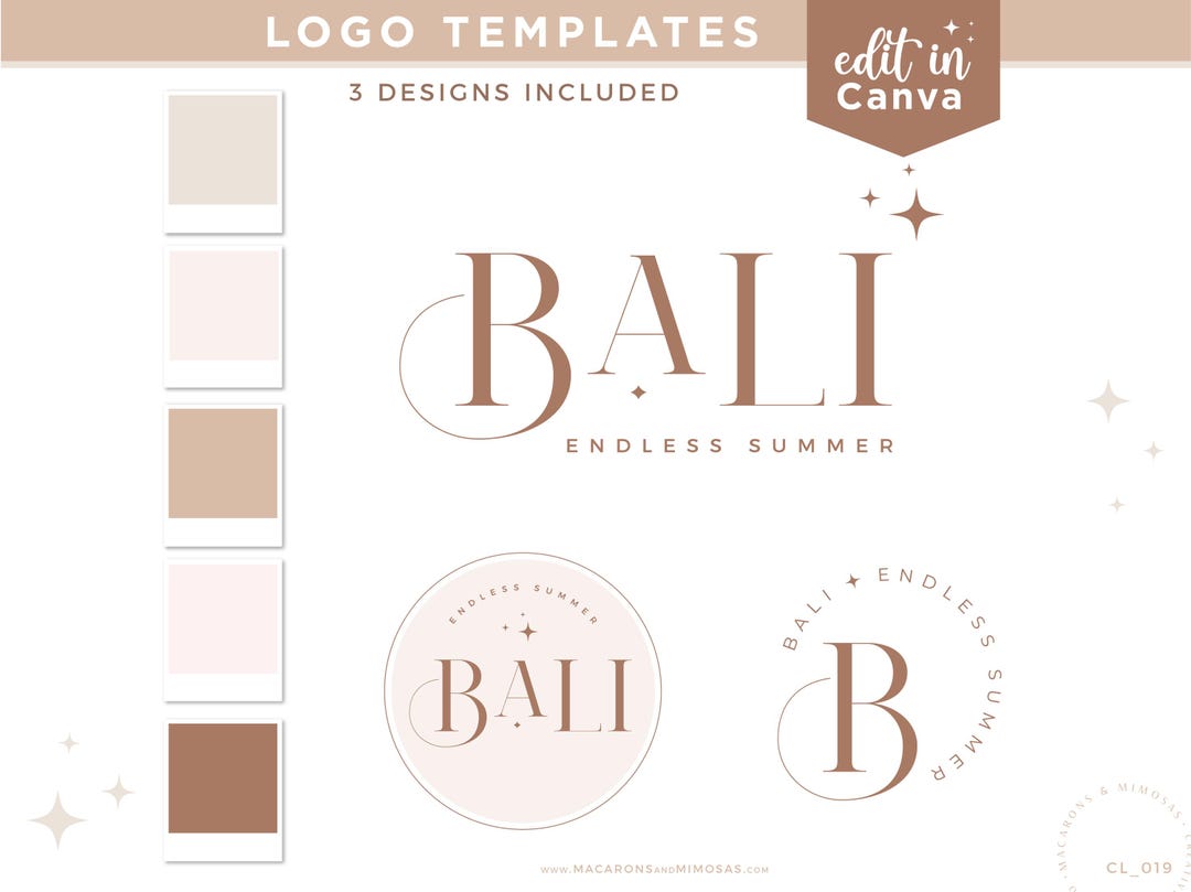 Star Logo Canva Template, Custom DIY Branding Kit, Gold Photography ...
