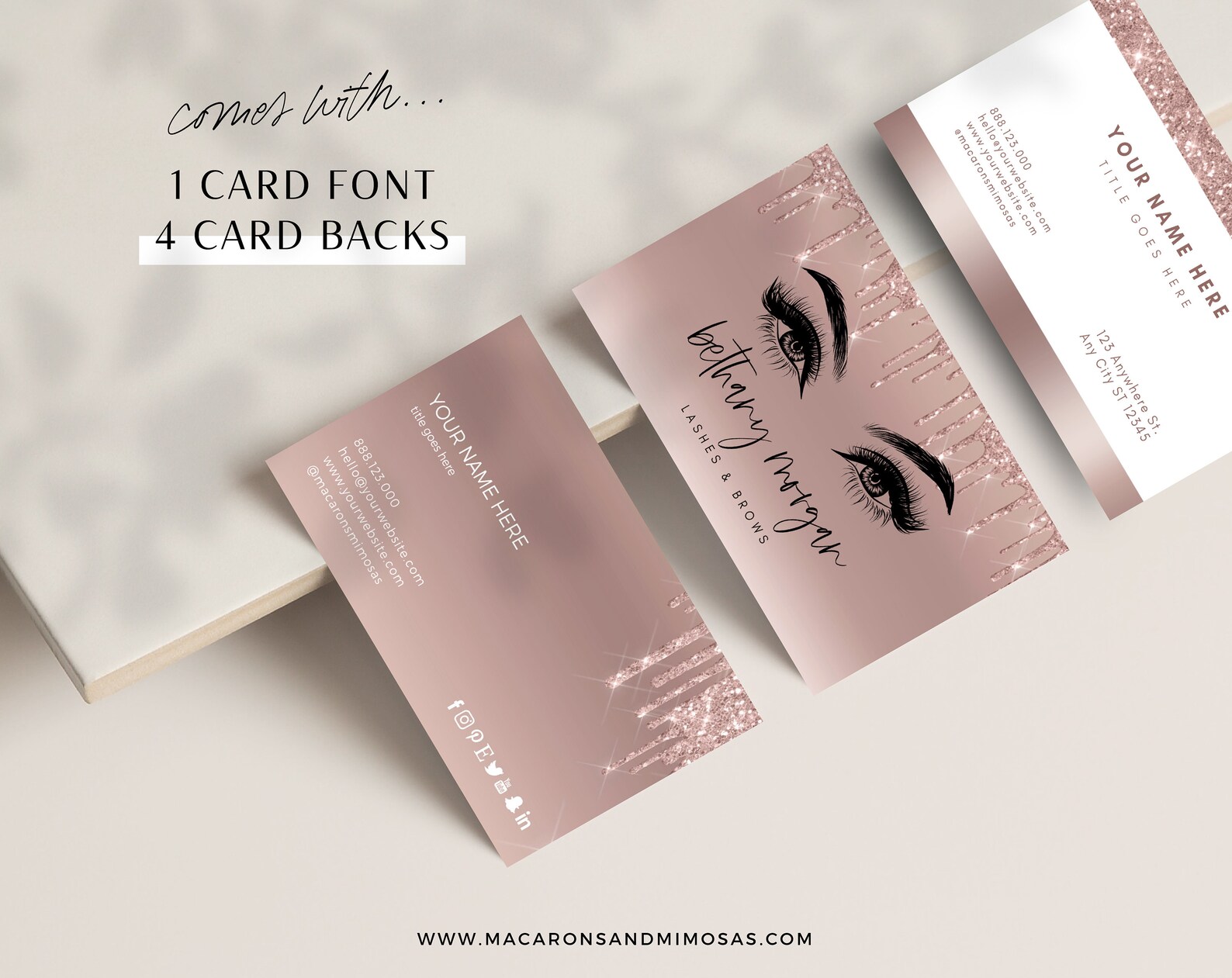 Lash Business Card Lash Artist Loyalty Card Template Elegant - Etsy