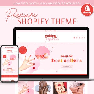 Shopify Theme Pink Bright Red, Retro Shopify Website, Shopify Banners ...