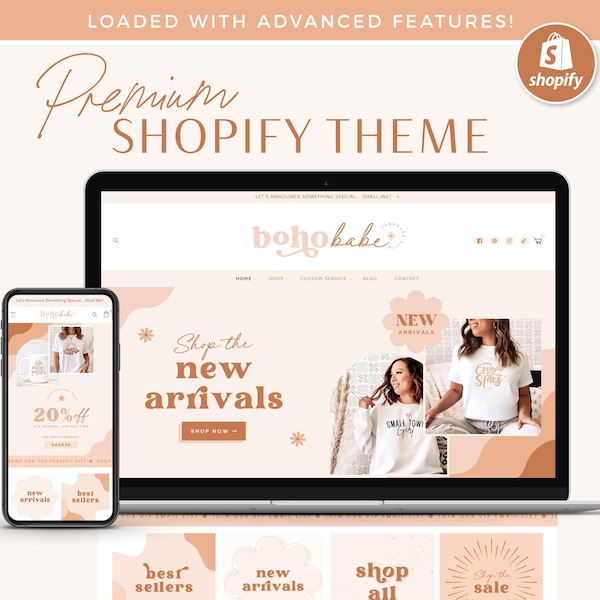 Shopify Website Templates - Etsy