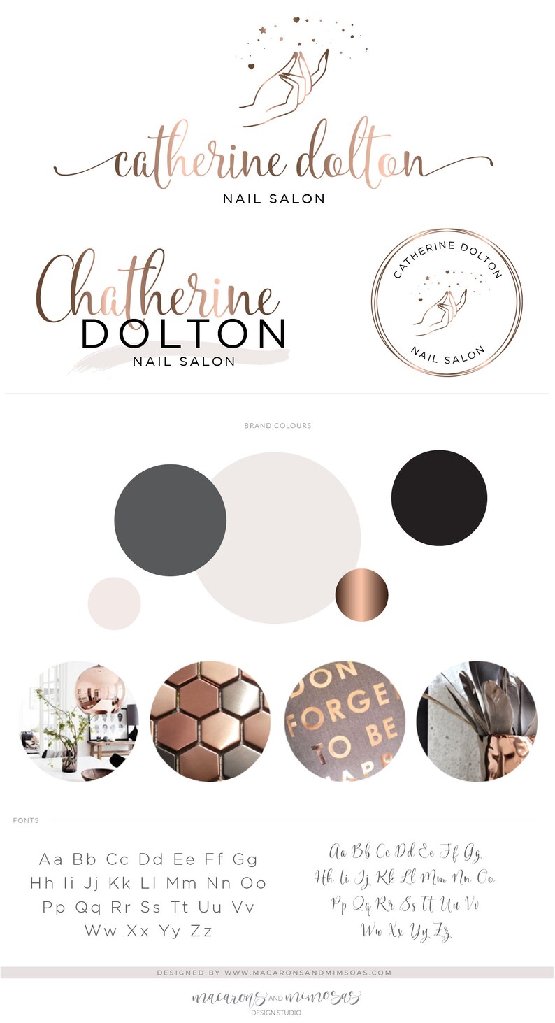 Nail Logo Design for Nail Extension Studio Boho Nail & Hand | Etsy