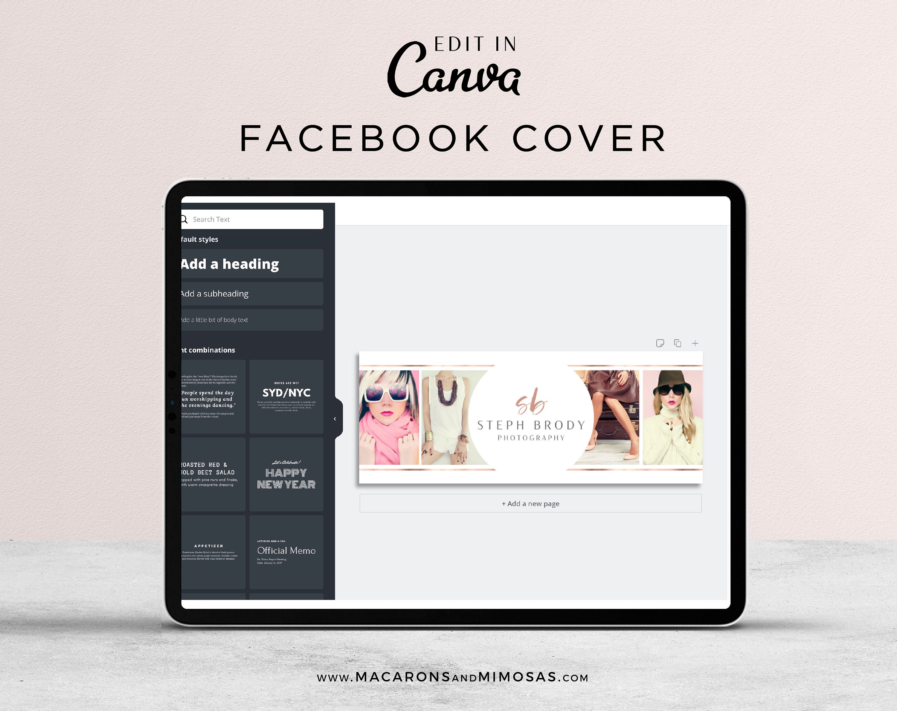 Facebook Cover Template Canva Facebook Banner Facebook - Etsy