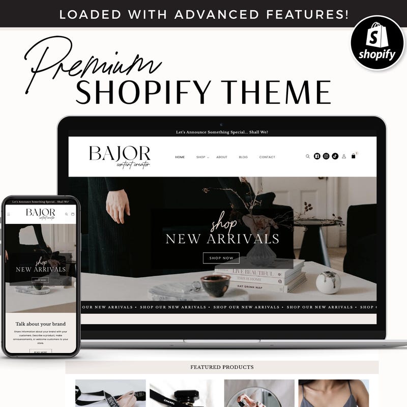 Shopify Website Templates - Etsy
