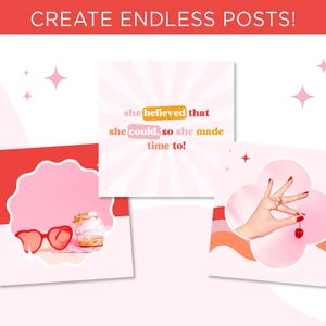 Bright Fun Instagram Post Templates Editable in Canva, Playful Social ...
