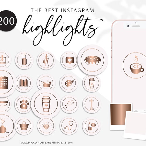 Rose Gold Instagram Template Instagram Story Highlights - Etsy