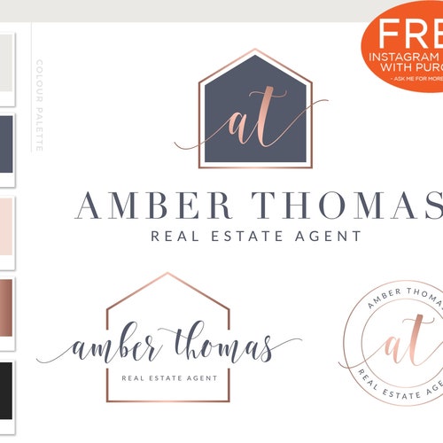 Realtor Logo Design Real Estate Logo Branding Kit Real - Etsy