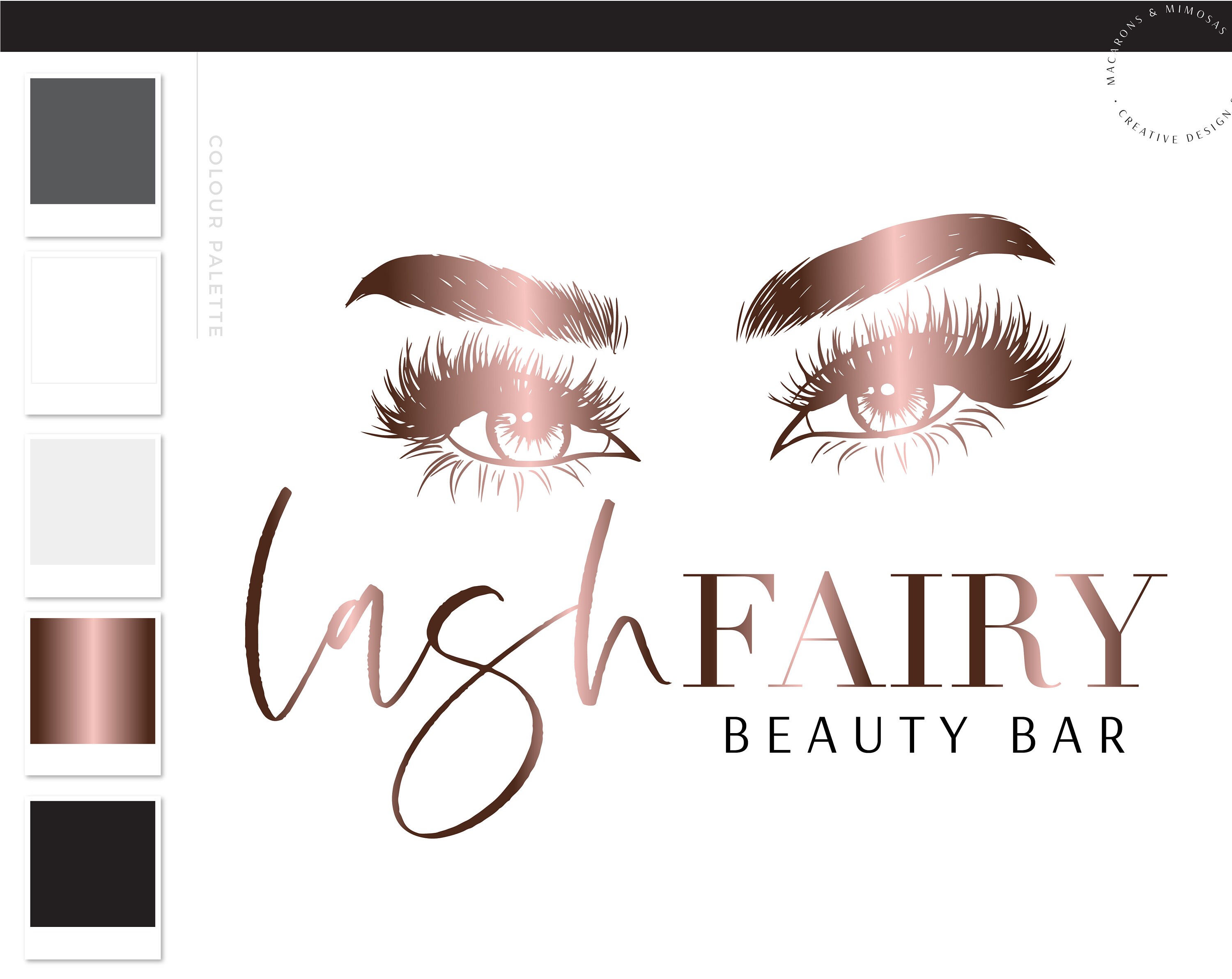Eyelash Salon Logo Design Lash Technician Branding Kit for | Etsy