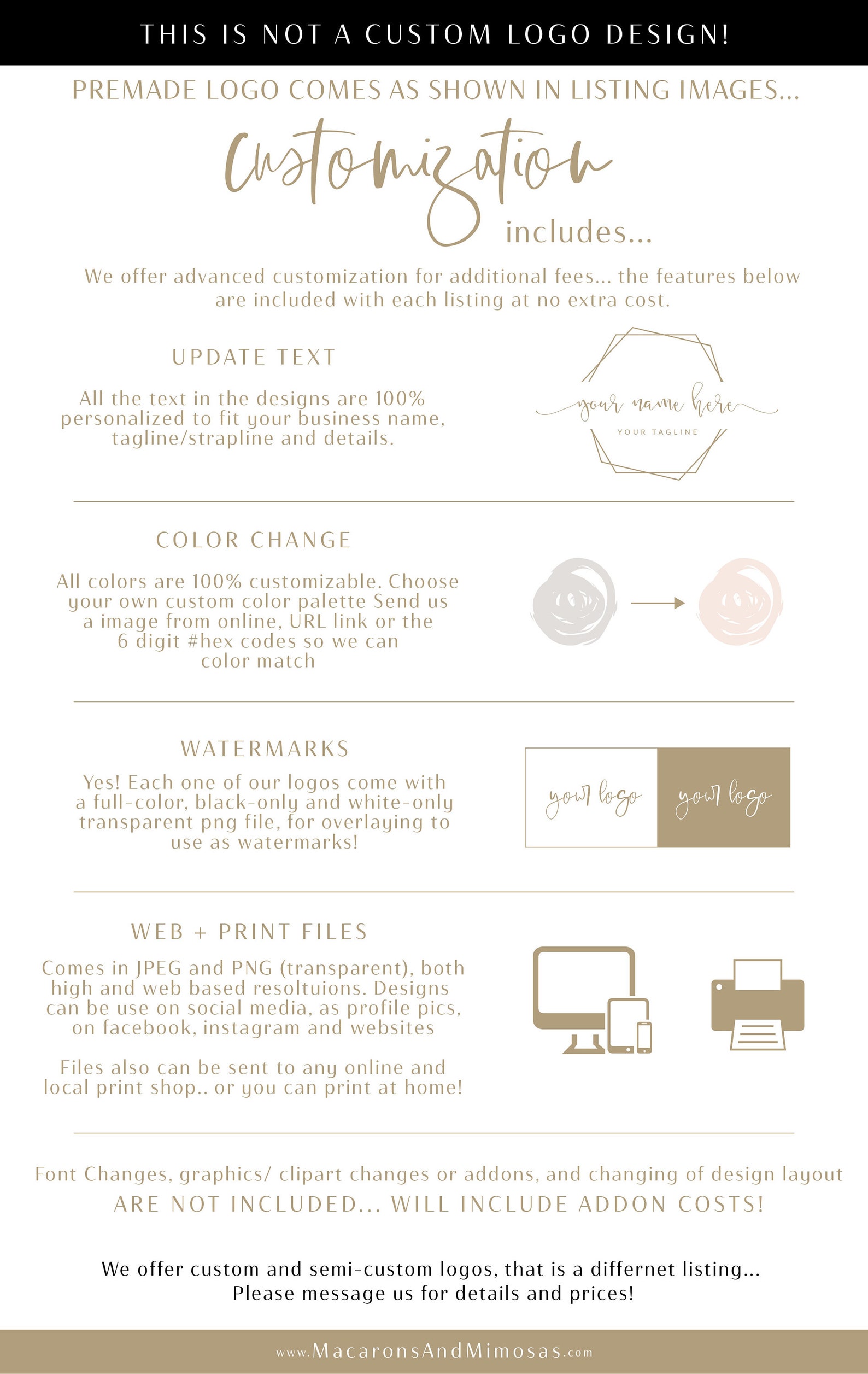 Logos & Branding Package Branding Kit Logo Design Photography | Etsy