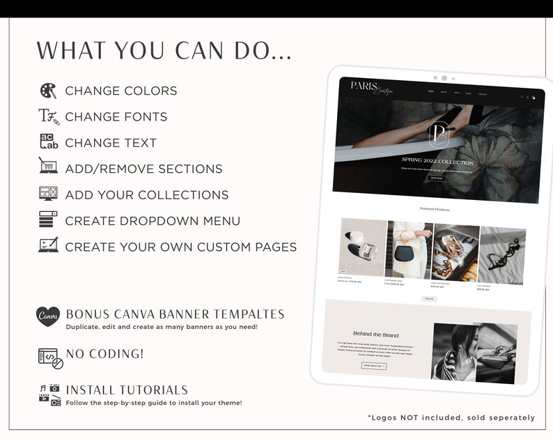 Minimal Premium Shopify Theme Template for Boutique Ecommerce - Mobile ...