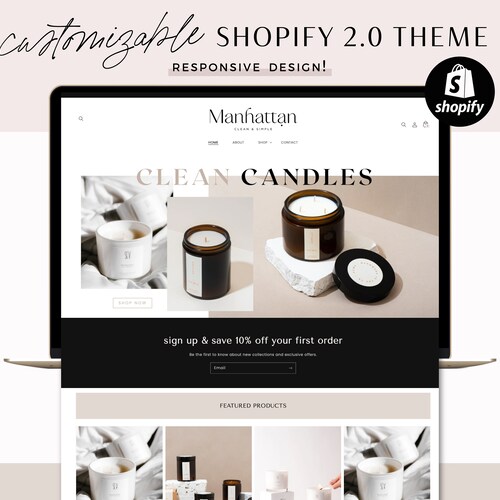 Shopify Theme Template Minimal Shopify Website Shopify Store - Etsy
