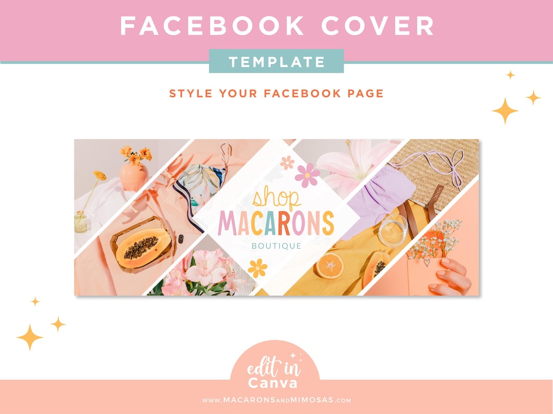 Cute Facebook Cover Design Template for Small Business Editable in ...