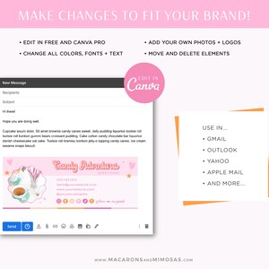 Rainbow Email Signature Template Gmail Email Signature - Etsy