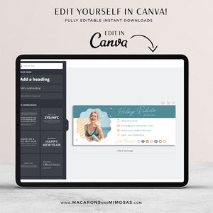 Bright Boho Email Signature Template Canva, Business Email Design for ...