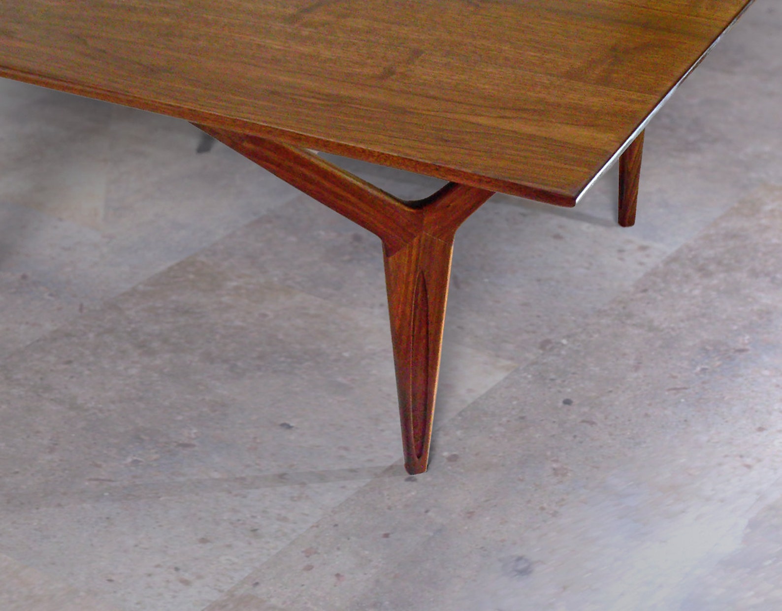 Walnut Coffee Table//modern Wishbone Leg Design//mid-century//danish ...