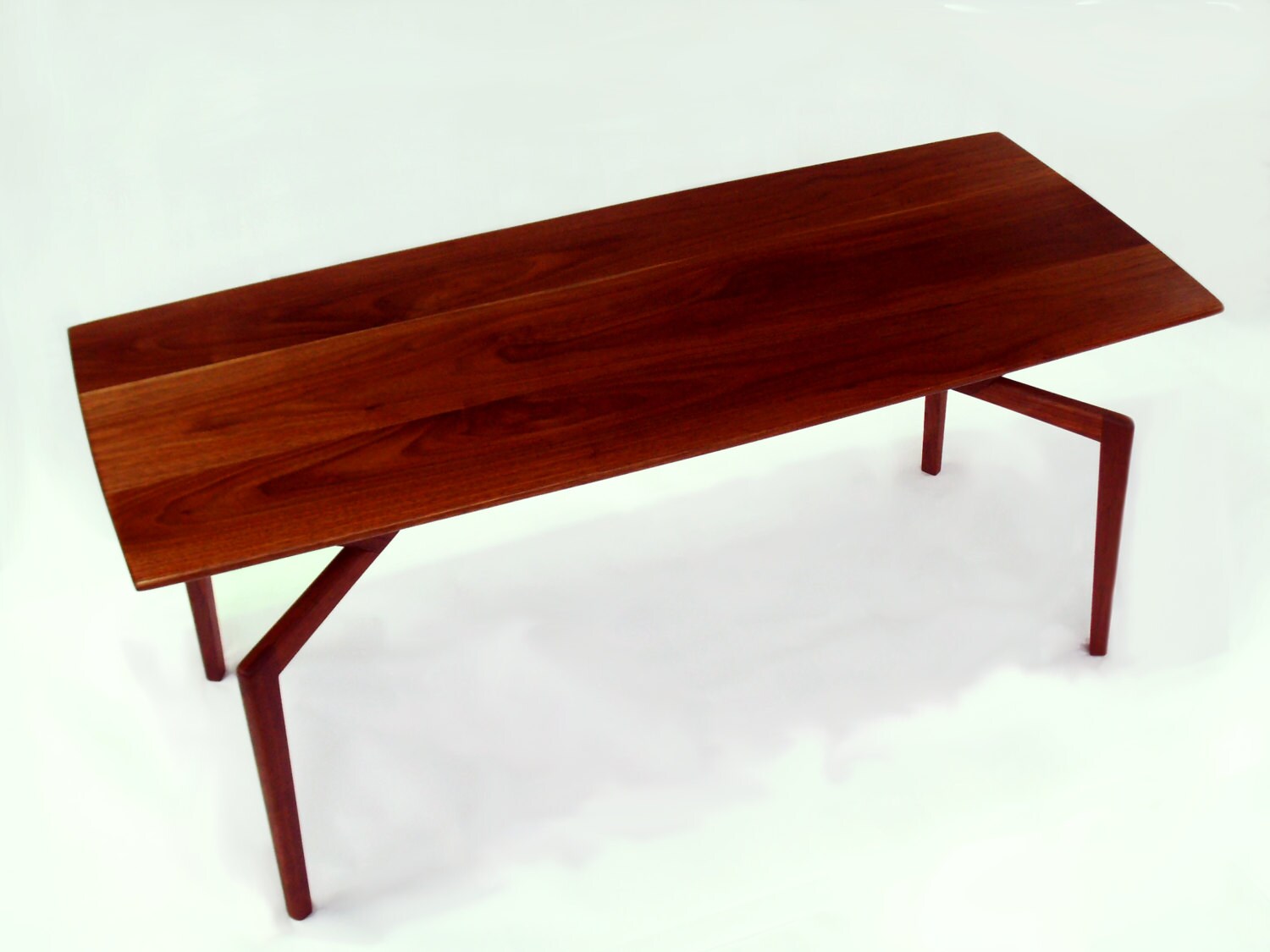 Walnut Coffee Table, Modern Spider Leg Design Influenced by Mid-century ...
