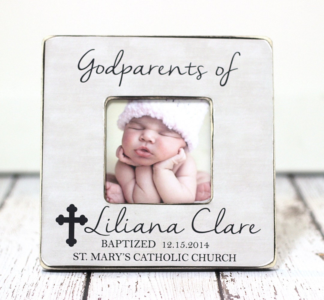Godparents Gift for Baptism Personalized Frame Godmother Godfather ...