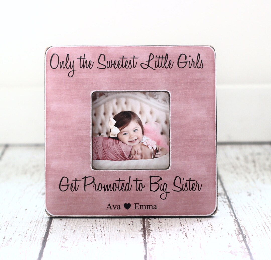 Big Sister Frame Big Sister Gift New Sibling Gift Personalized Picture ...