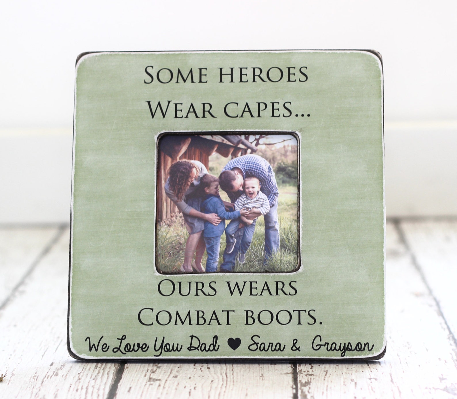 Military Army Dad Father Frame GIFT Soldier Personalized Picture Frame ...
