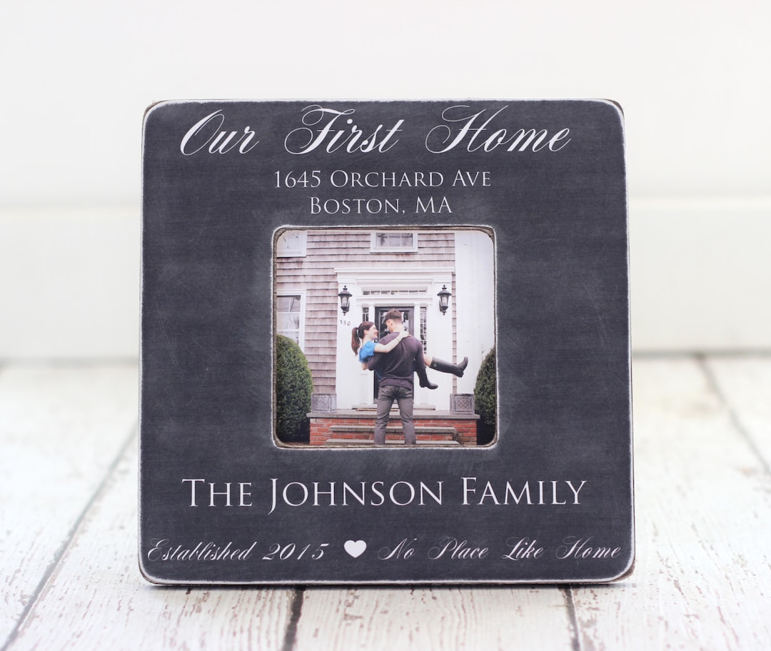 First Home Housewarming Gift Personalized Picture Frame Newlyweds Home ...