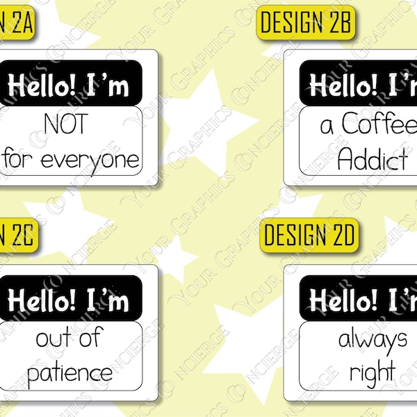 Name Tag Stickers - Etsy