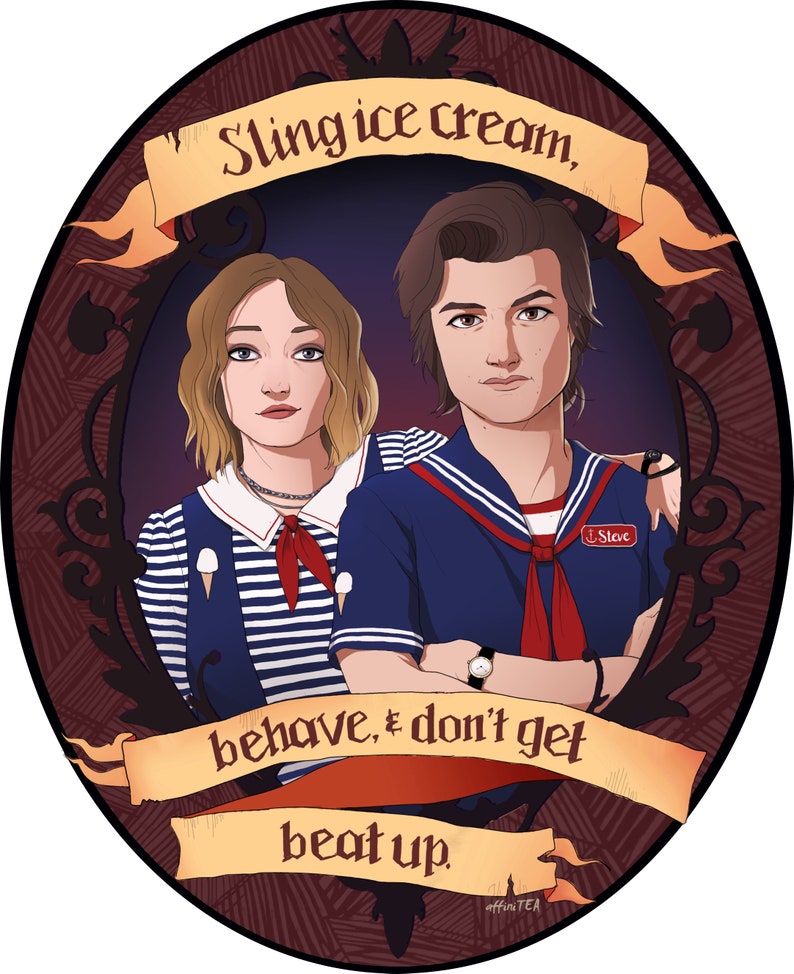 Steve and Robin stranger Things Stickers - Etsy