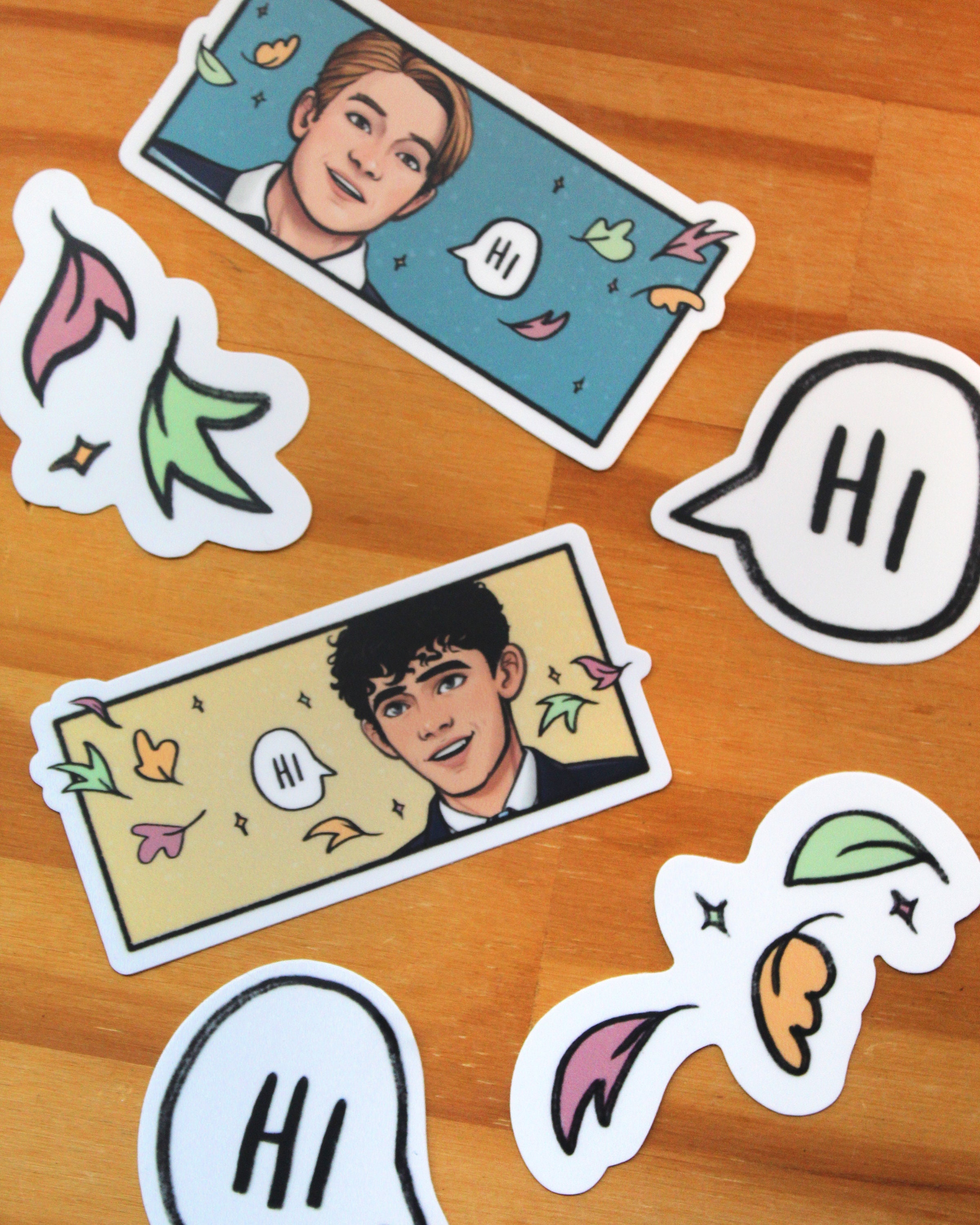 Heartstopper Stickers: Nick and Charlie, Comic Art, Leaves - Etsy