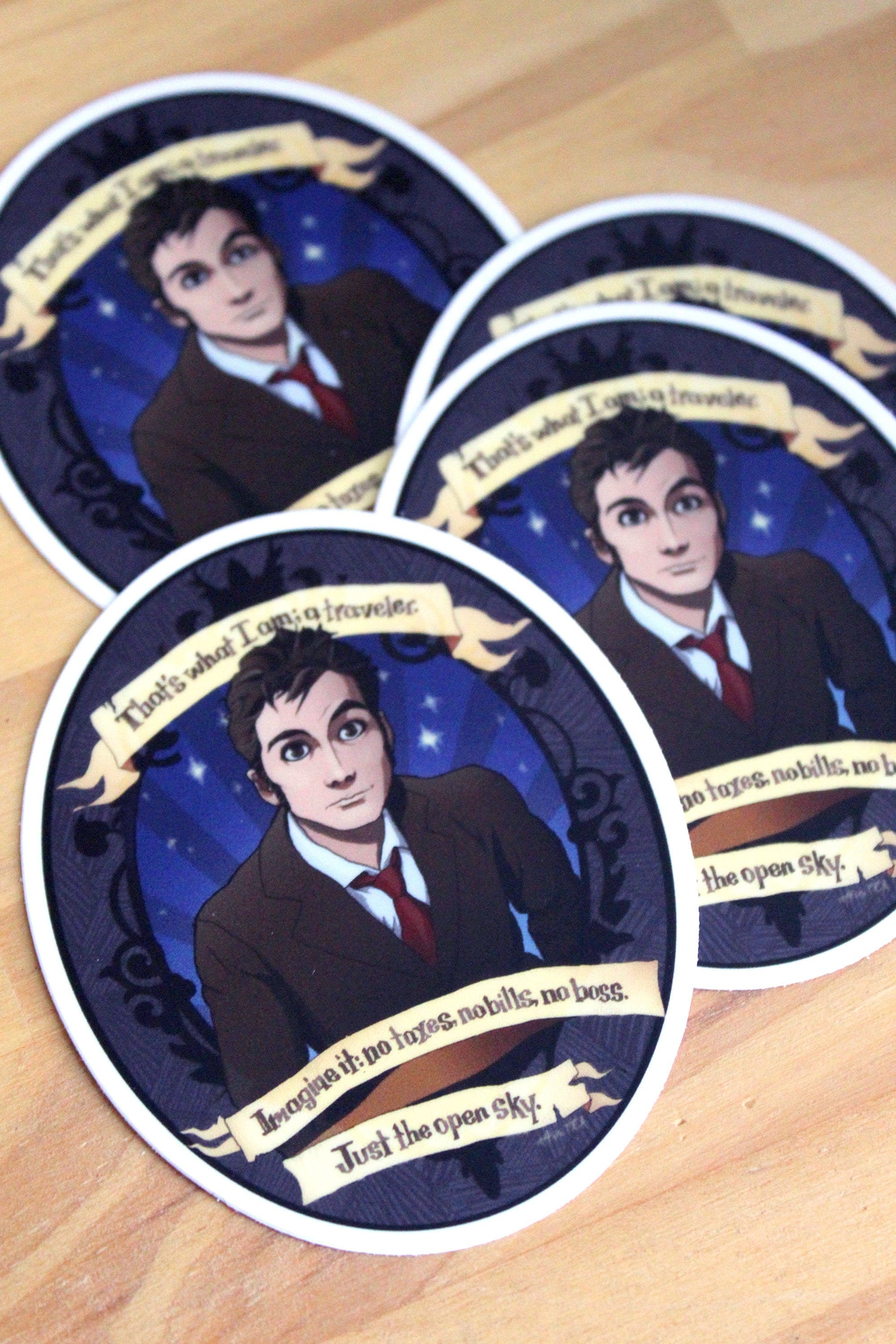 10th Doctor doctor Who STICKERS - Etsy Denmark