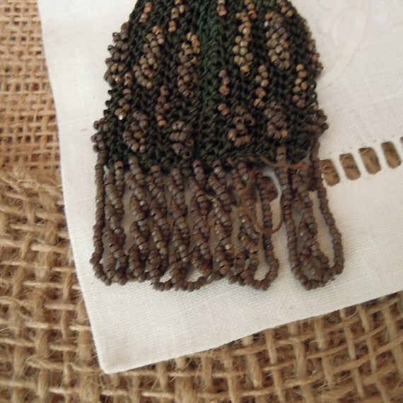 Antique Miser's Purse / Vintage Green Coin Purse / Vi… - Gem