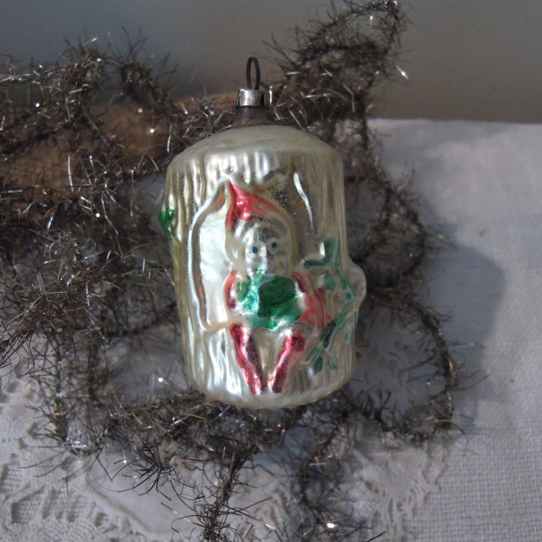 Vintage Christmas Elf Ornament / German Glass Elf Ornament / Vintage ...